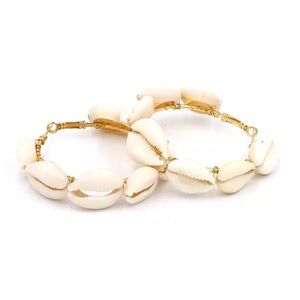Zara | Jewelry | Zara Shell Hoops | Poshmark